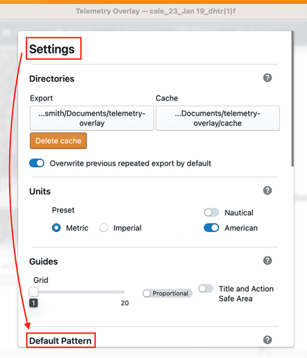 Using patterns to display different data in Telemetry Overlay